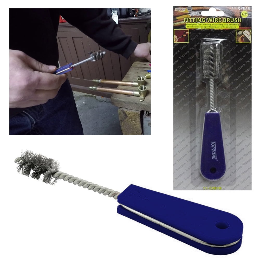1/2 Fitting Wire Cleaning Brush Copper Pipe Tube Cleaner Drill Heavy ...