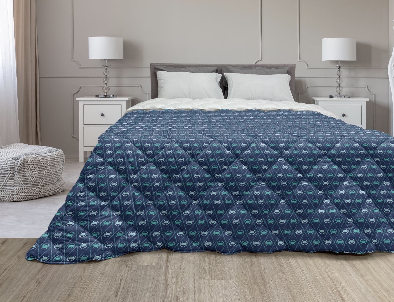 Shells Down Alternative Comforter, Pastel Design Mollusk Pattern Tribal ...