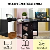 Costway Rotating L-Shape Computer Desk Corner PC Laptop Table Writing ...