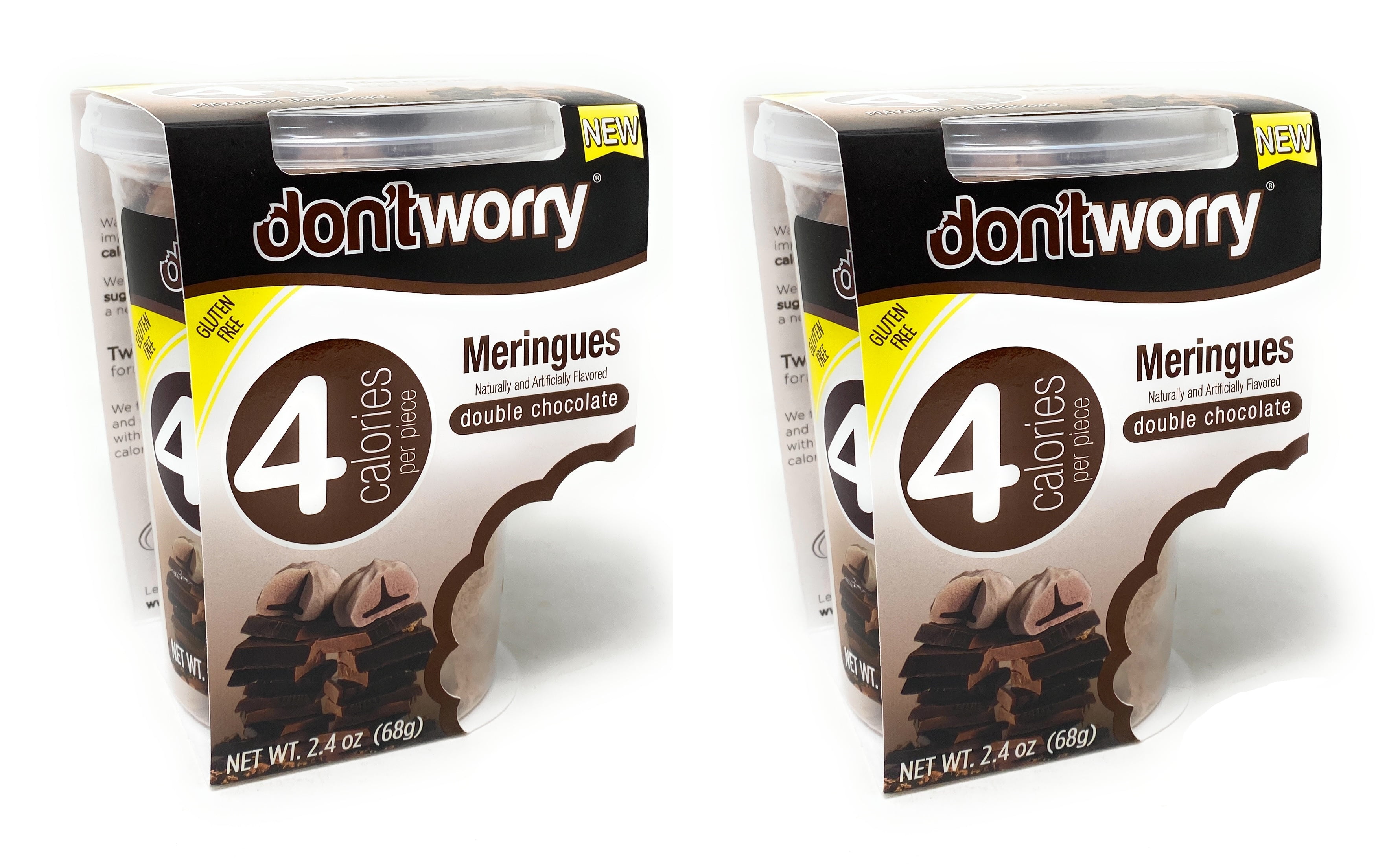 Don't Worry Meringues Double Chocolate (2 pack) - 4 calories per ...