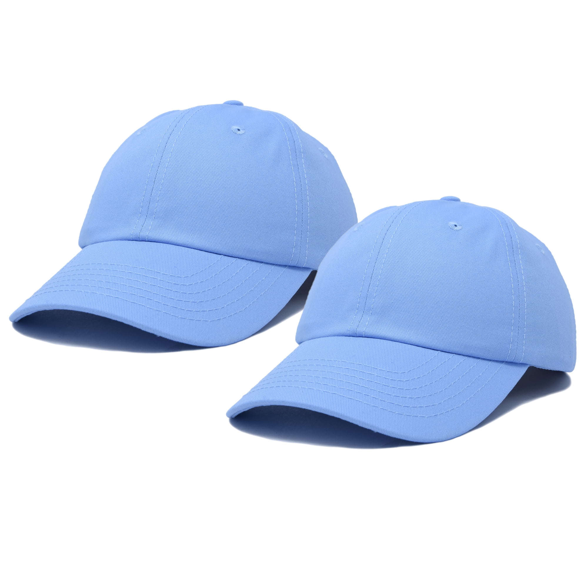 DALIX Plain Dad Hats 2 Pack Deal in Light Blue - Walmart.com