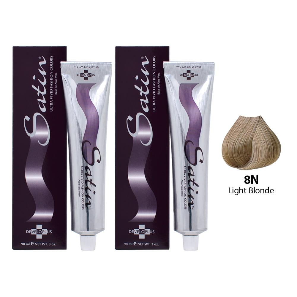 Satin Haircolor 8N Light Blonde (Pack of 2) - Walmart.com