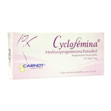 Cyclofémina 25 mg/5 mg suspensión inyectable, ampolleta con 0.5 ml ...