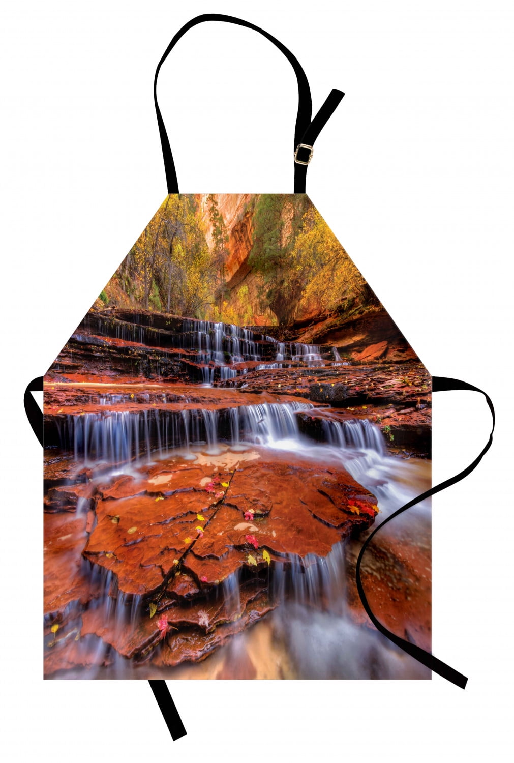 National Parks Apron Wide Angle Shot of the Waterfalls Stream West ...