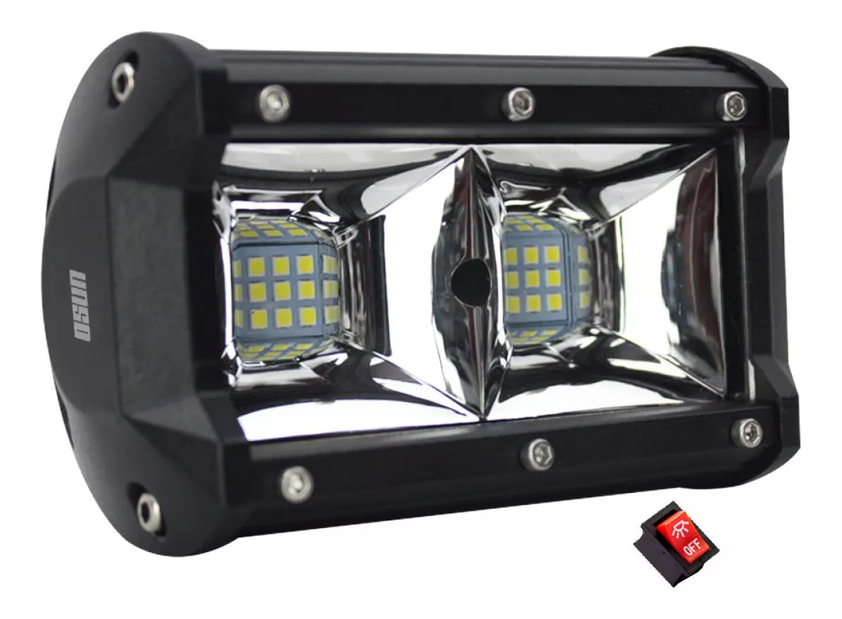 5 Faros Led 54w Tipo Barra Estrobo+luz Auxiliar Auto Gruas | Bodega ...