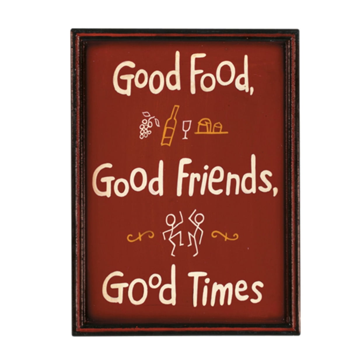 Hand Painted Good Food, Good Friends, Good Times Wall Art Sign ...