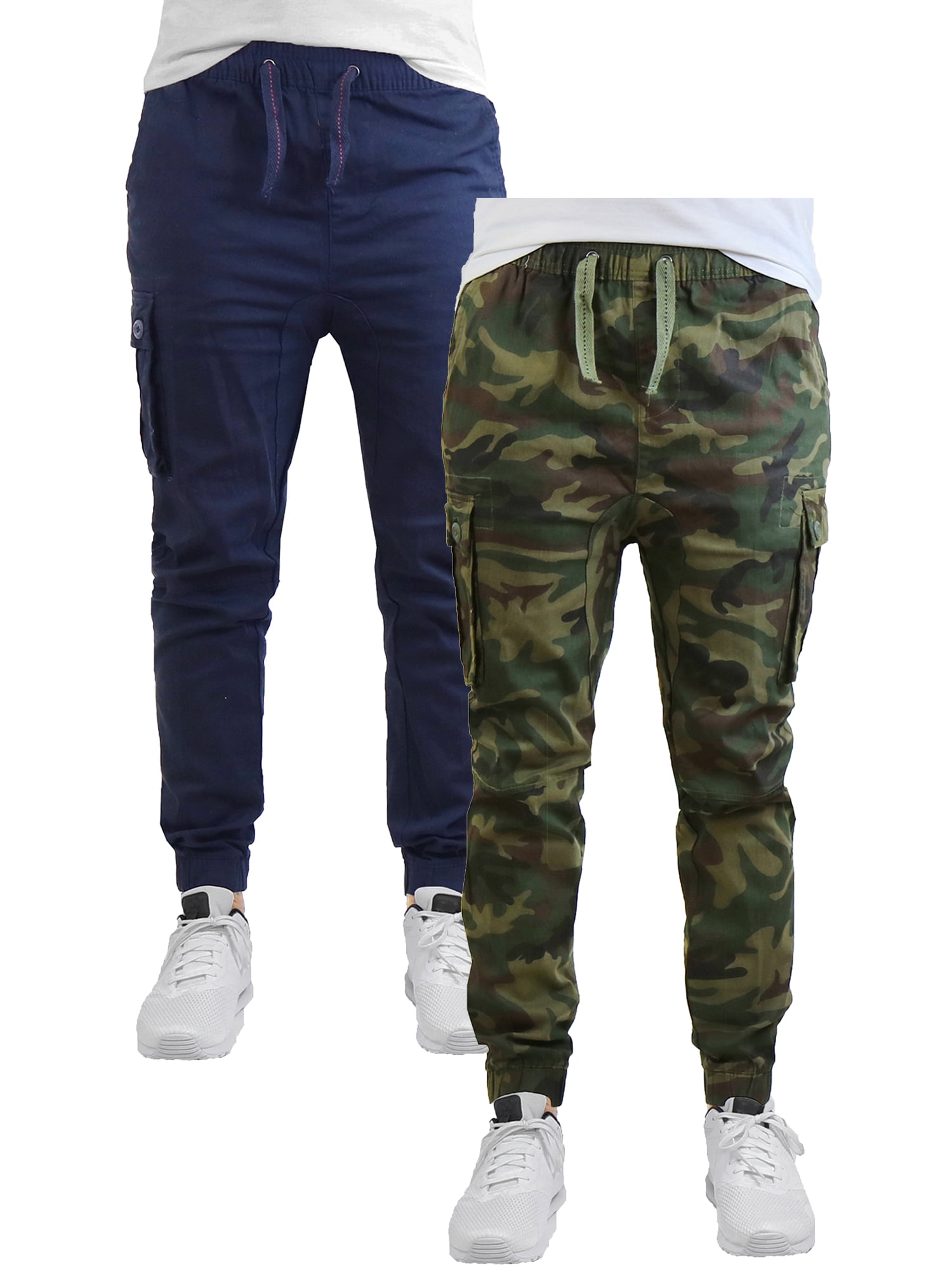 2-Pack Men's Slim-Fit Stretch Cargo Jogger (S-2XL) - Walmart.com