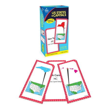 Carson Dellosa US States and Capitals Flash Cards, US History, Fun ...