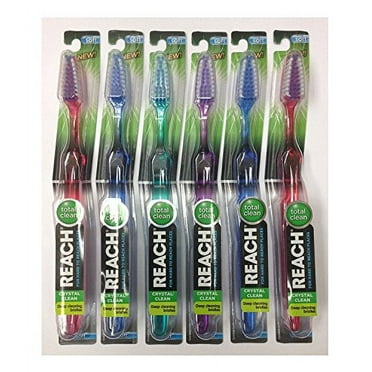Reach Crystal Clean Firm Adult Toothbrush, 1 Each, Colors May Vary, 6 ...