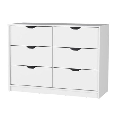 FM FURNITURE LLC Cresco 3 Drawer Dresser with Door Cabinet and Open ...