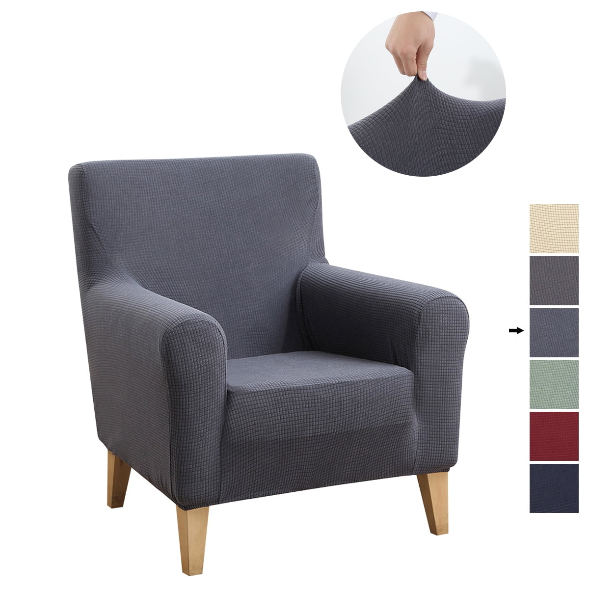 KBOOK Stretch Sofa Shield Fitted Armchair Slipcover Jacquard Solid ...