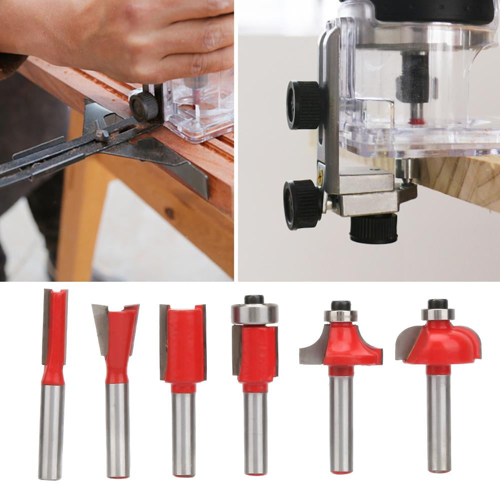OTVIAP Wood End Mill,6pcs Woodworking Milling Cutter 1/4 Shank Router ...