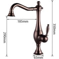 Black Brass Retro Teapot Type Kitchen Faucet - 360° Rotate Brushed Gold ...