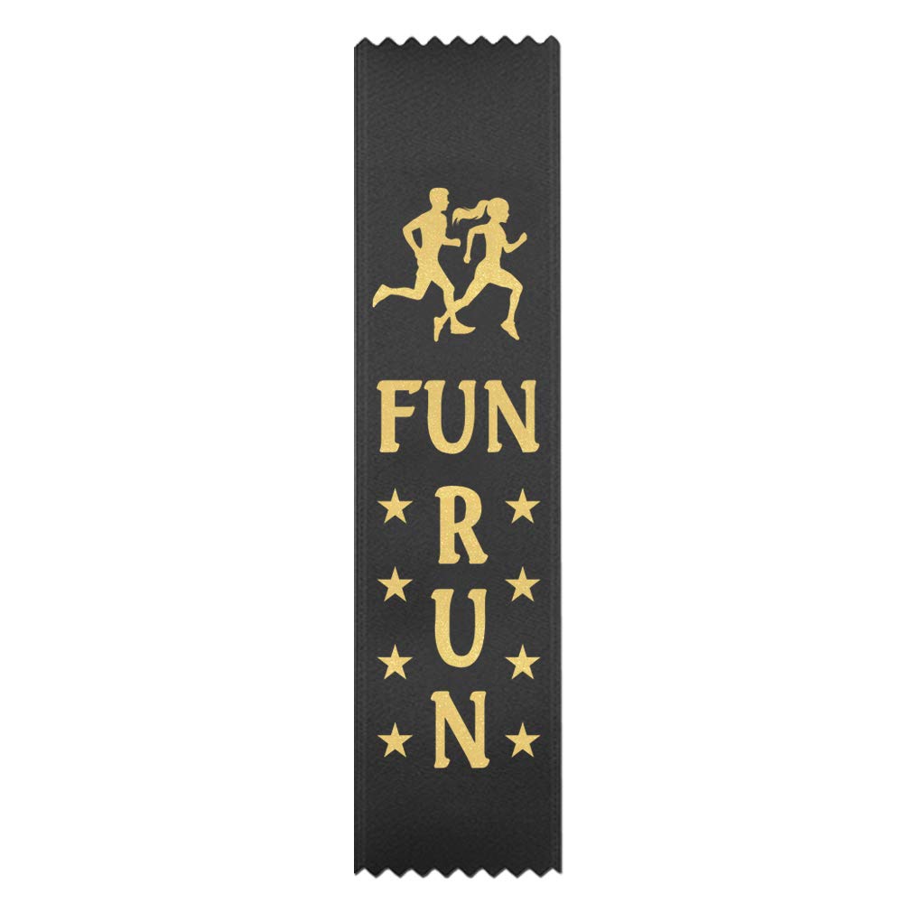 RibbonsNow Fun Run Ribbons (Black) – 50 Economical Flat Bookmark Style ...