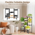 8 Tiered Folding Tall Plant Stand Indoor for Multiple Large Planter ...