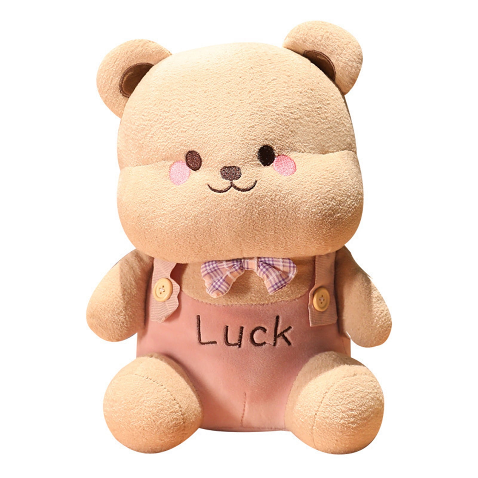 LIWEN 22/35/45cm Bear Plush Toy Cute Bow Overalls Dress-up Animal Doll ...
