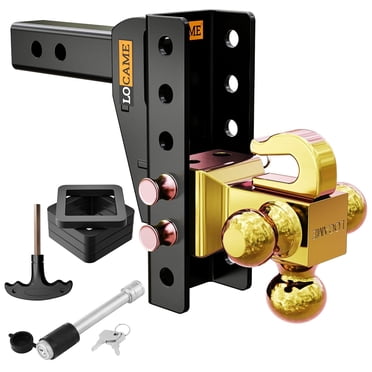 Rhino USA Adjustable Trailer Hitch (Fits 2" Receiver) with 6-inch Drop ...