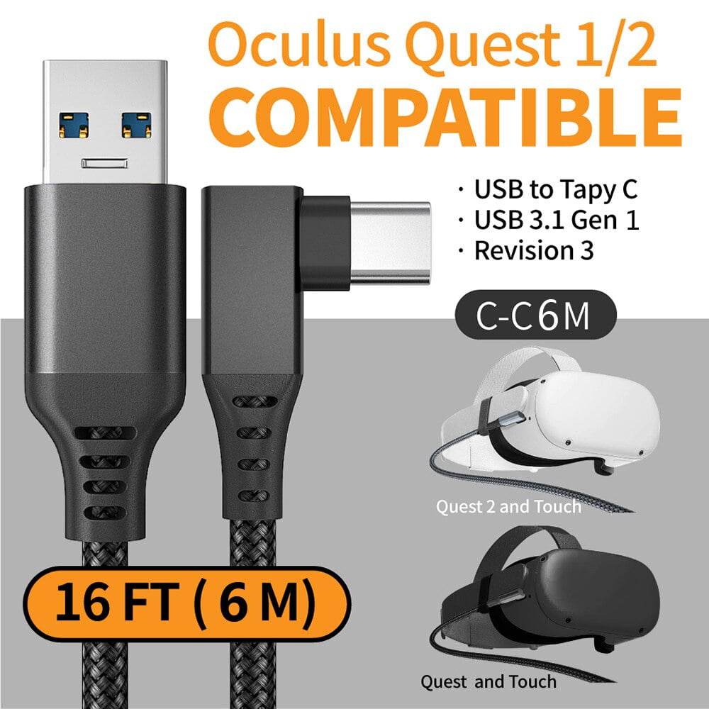 Para Oculus Quest 2 Link Cable 5M USB 3.0 Cables de carga rápida ...