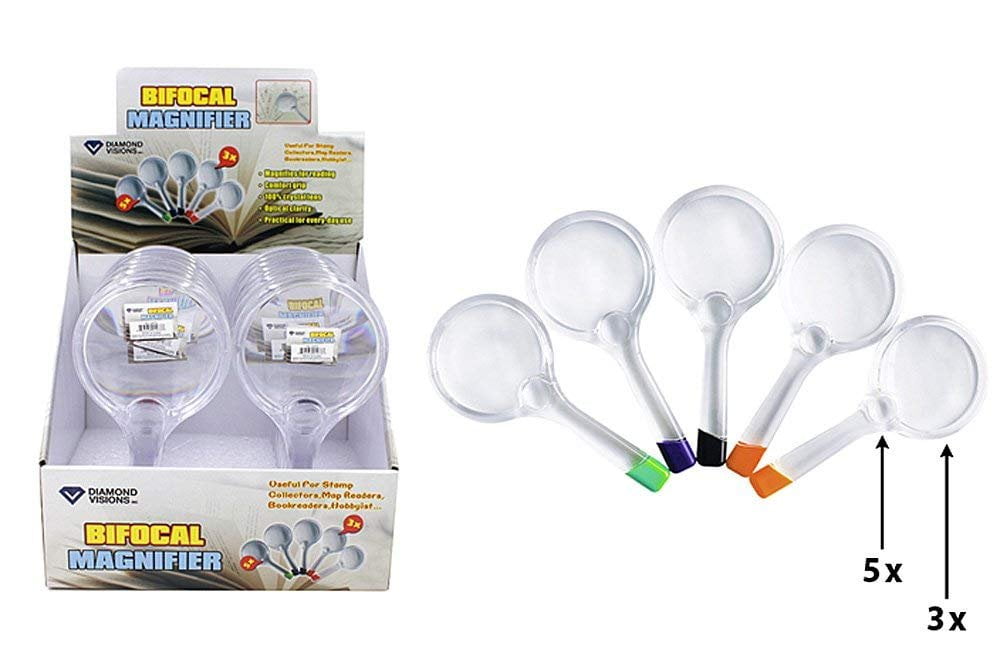 Diamond Visions 01-1473 Bifocal Magnifier Set in Assorted Colors (3 ...