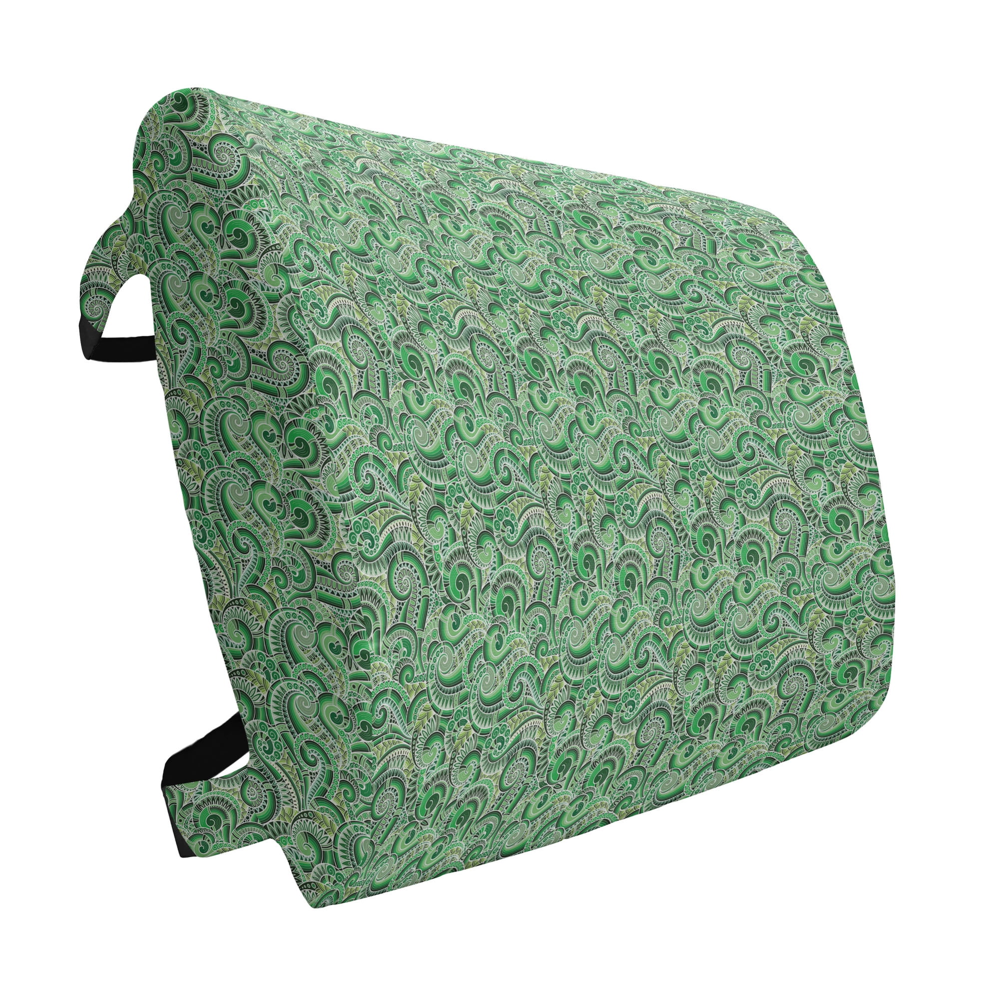 East Lumbar Pillow, Classic Design Swirly Look Floral Illustration ...