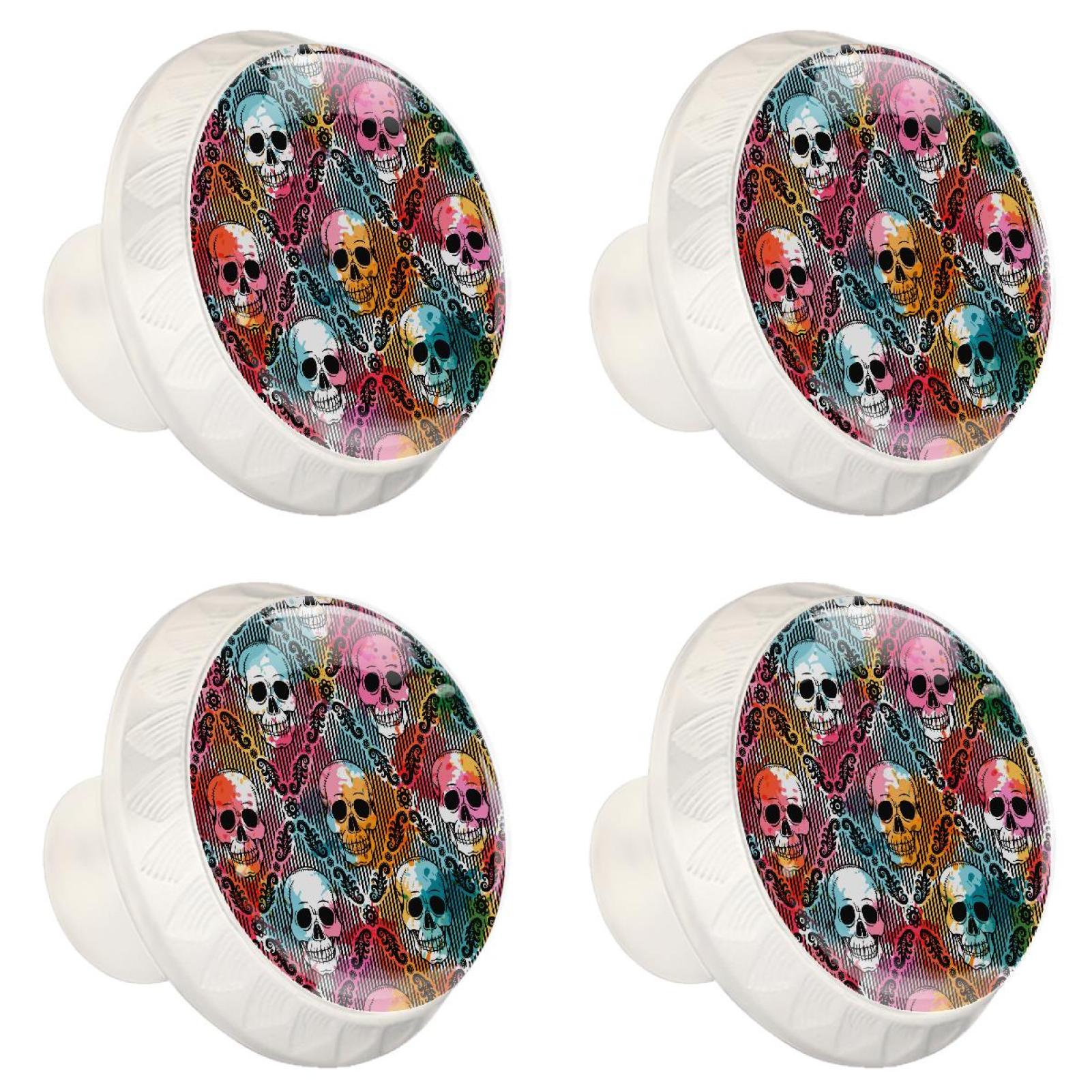 4 Pcs Skull Knobs for Kitchen Cabinet Cupboard Dresser Bookcase Drawer ...