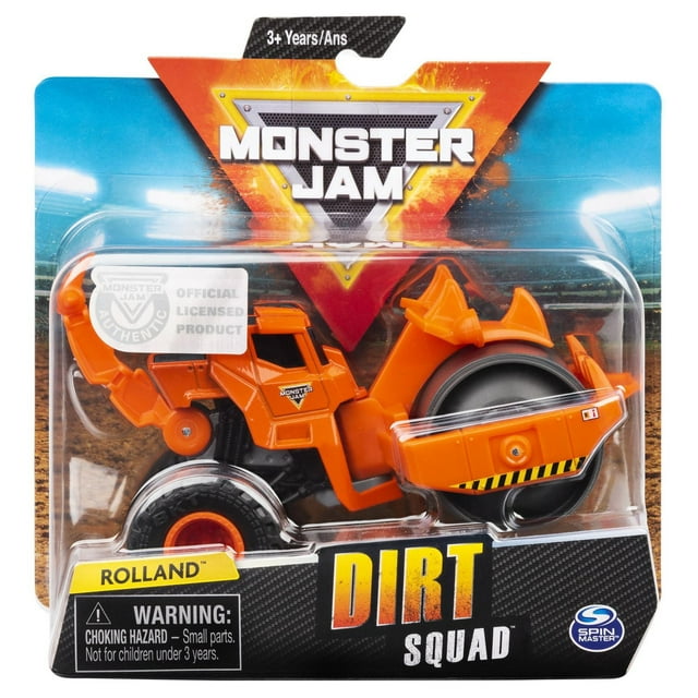 Monster Jam, Official Rolland Dirt Squad Steamroller Monster Truck with ...