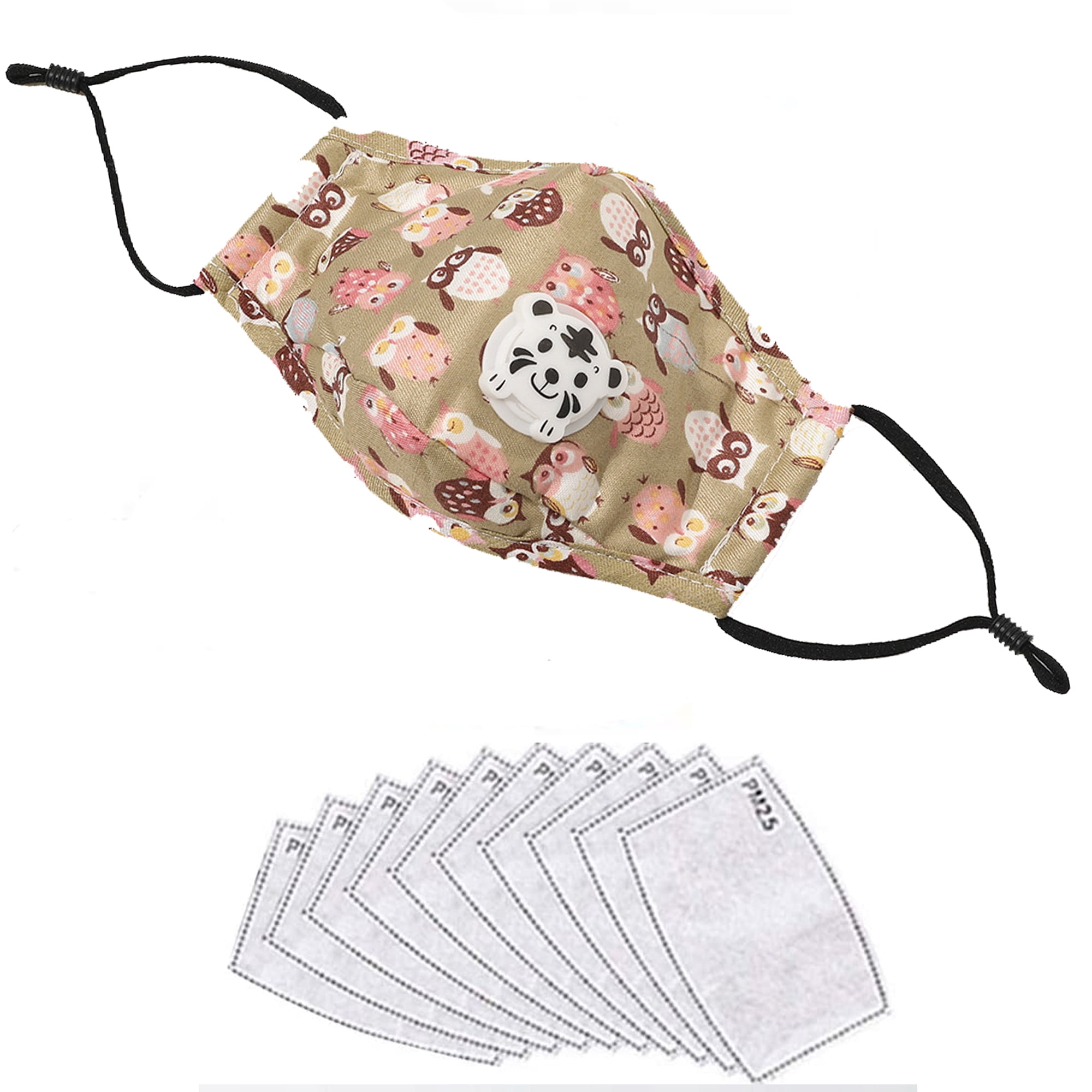Child Size Cotton Face Cover with Breathing Valve, Wire Nose Bridge ...