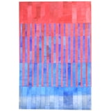 Flatweave Red Leather Rug 4' X 6' Modern Bohemian Abstract Room Size ...