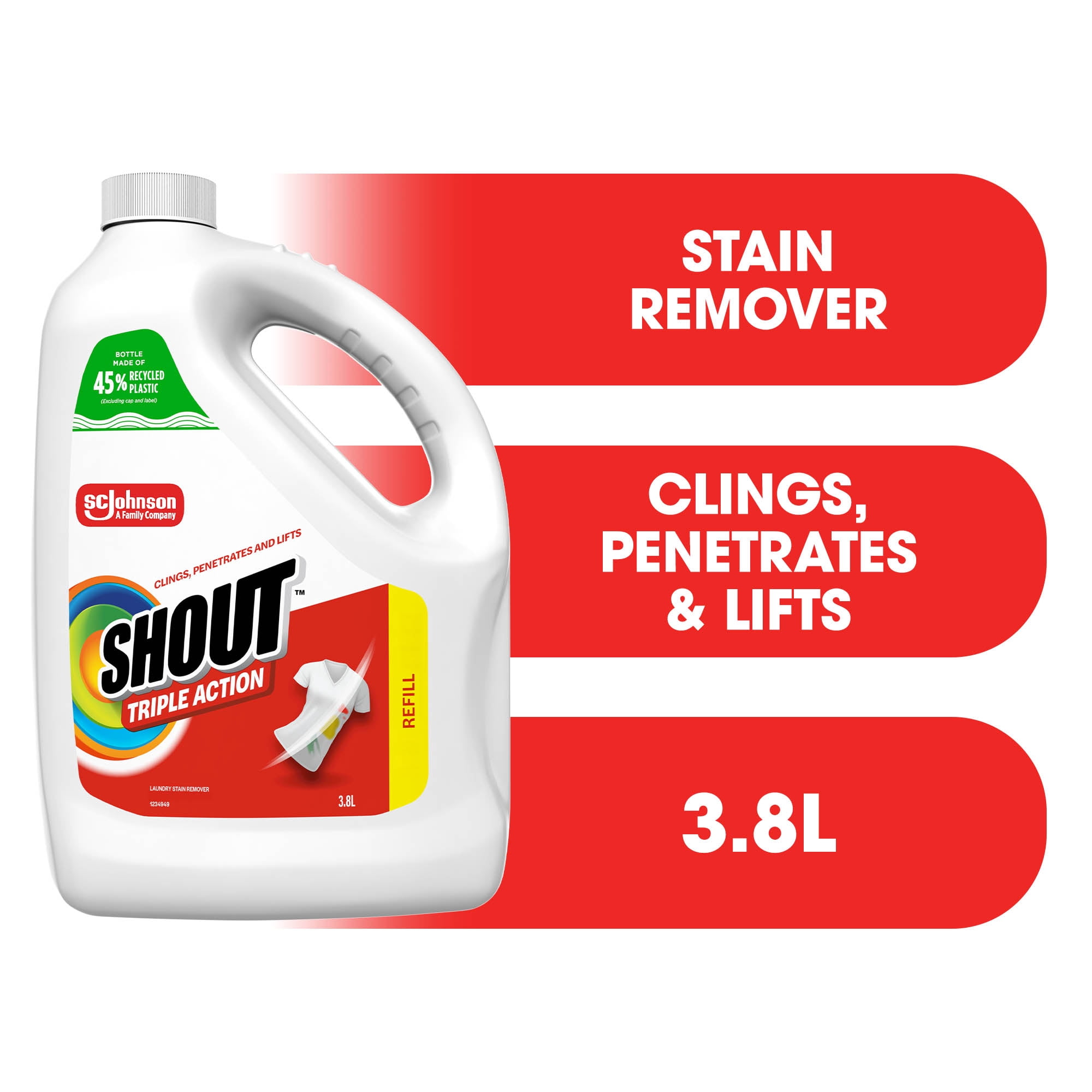 Click here for Shout Laundry Stain Remover Refill  3.8l 3.8 L prices