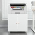Yesfashion Mobile Printer Tables with Storage Metal Printer Stand ...