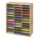 Safco Medium Oak Wood/Corrugated 36 Compartment Literature Organizer ...