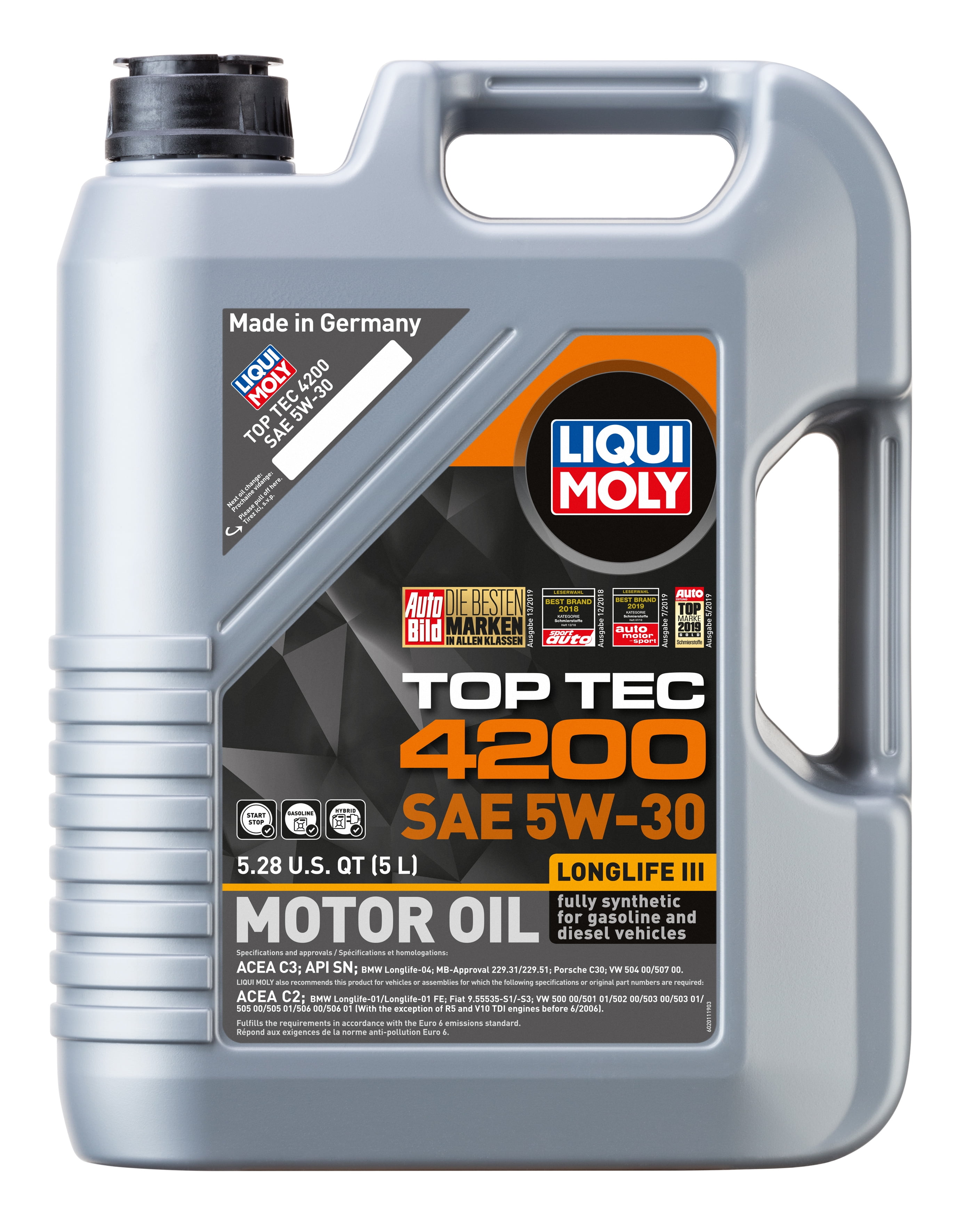 Liqui Moly Top Tec 4200 5W 30 Motor Oil 5L Walmart
