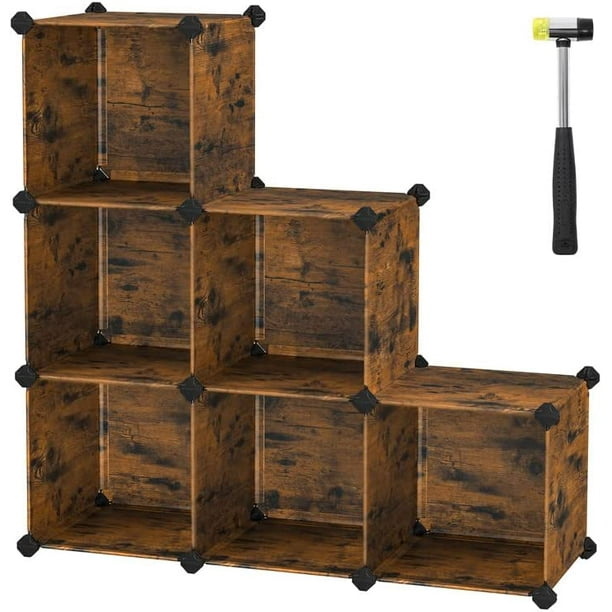 SONGMICS DIY 6 Cube Storage Organizer Cubbie Storage Modular Bookshelf ...