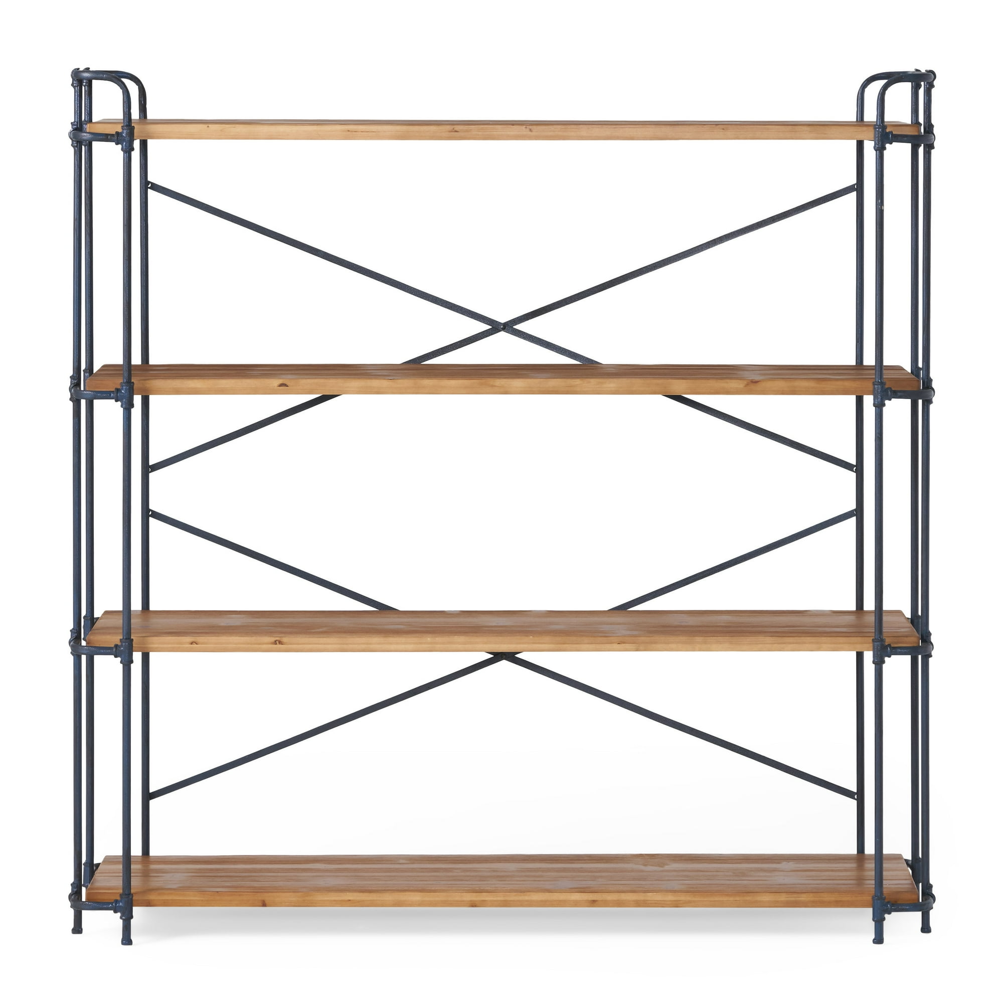 Click here for Noble House Cape Industrial 4 Shelf Firwood Bookca... prices