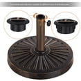 9FT Dark Green Round Push Button Tilt And Crank Patio Umbrella, Heavy ...