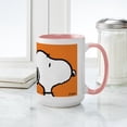 CafePress - Fresh Orange Snoopy Large Mug - 15 oz Ceramic Large Novelty ...
