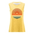 Casual Graphic Print Sleeveless Round Neck Top Tee Shirt For Everyday ...