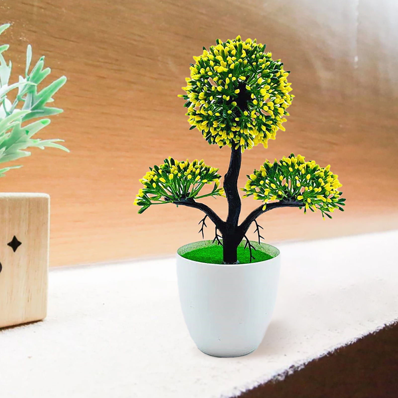 Kripyery 1 Set Artificial Plant with Pot Fortune Tree Holiday Gift ...