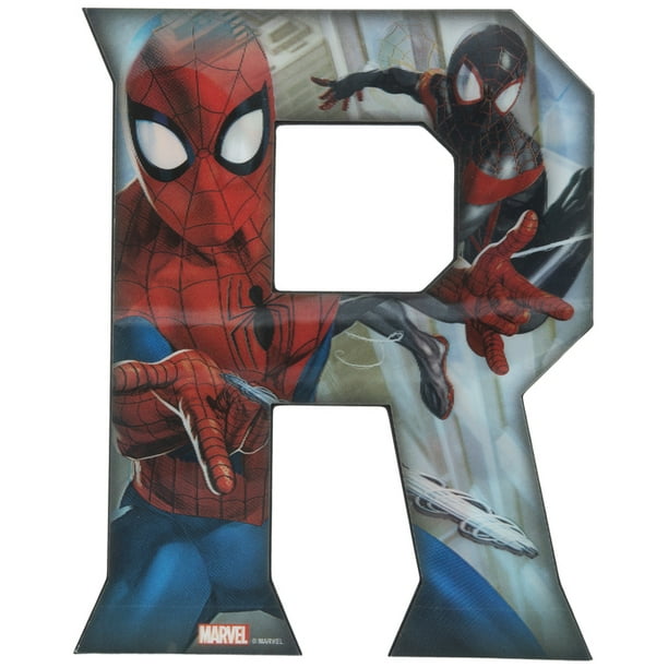 Spider-Man Superhero Letter R 3D Sign Home Decoration Wall Decor ...