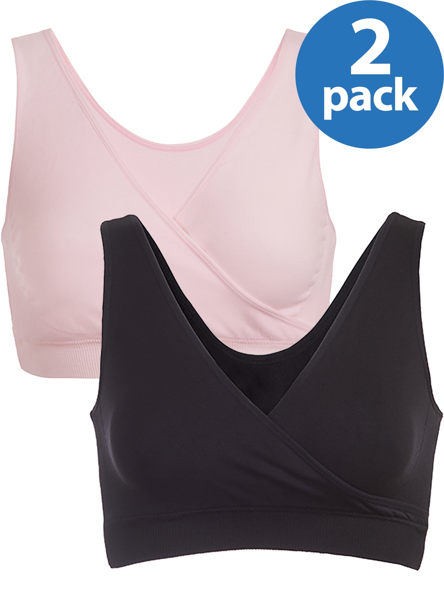 Loving Moments By Leading Lady Seamless Crossover Sleep Nursing Bra 2