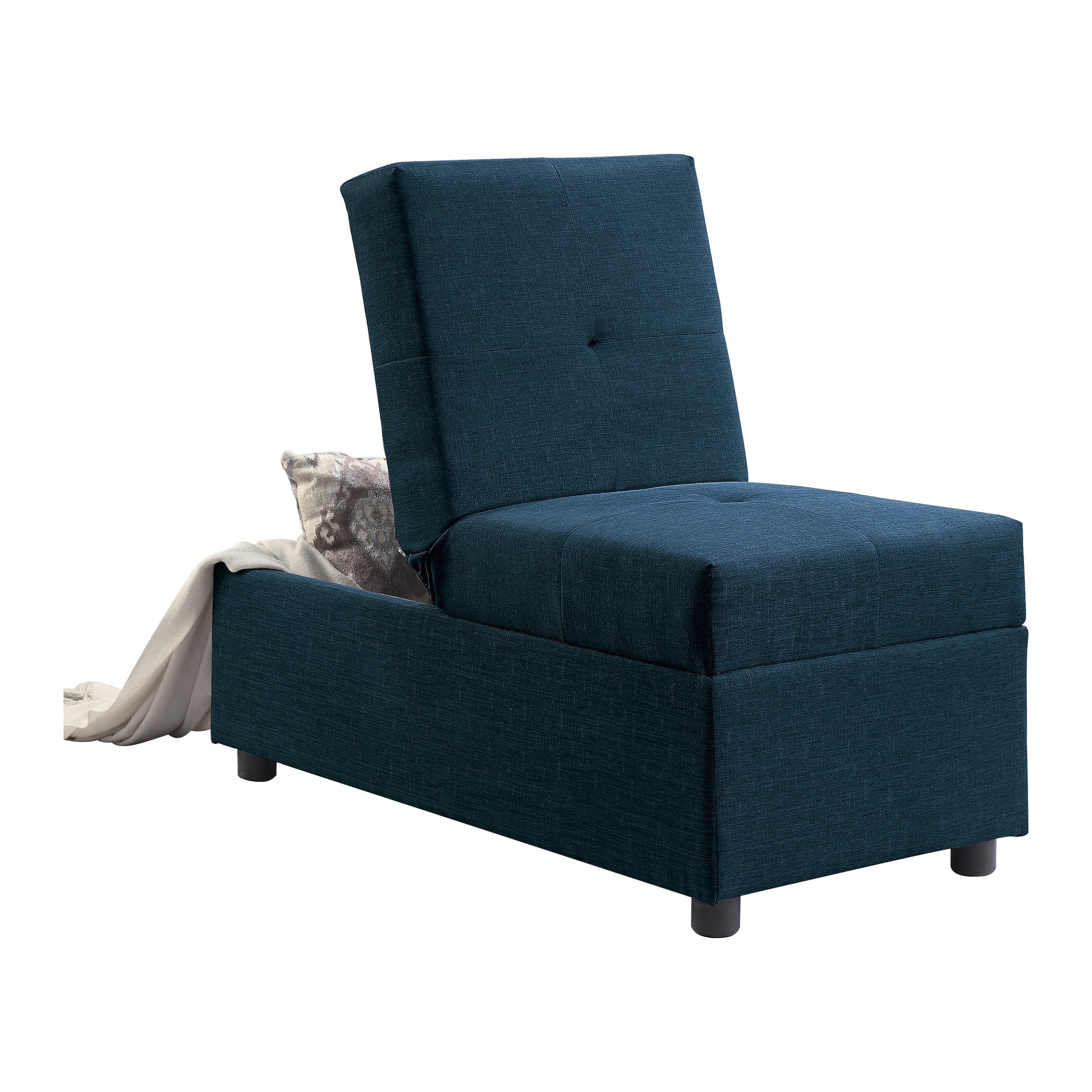 OakvillePark Turpin Fabric Upholstered Convertible Storage Ottoman ...