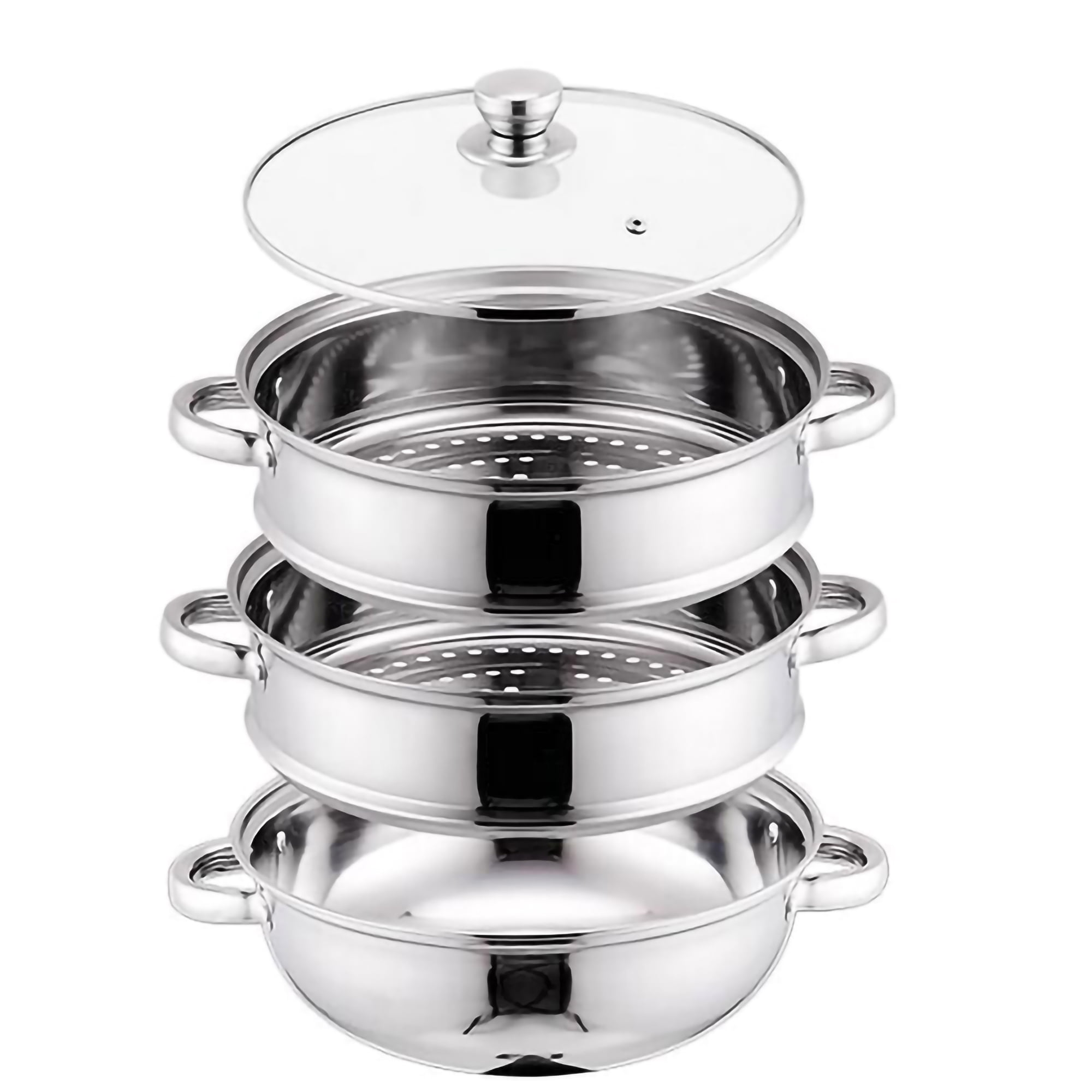LELINTA Stainless Steel 3-Tier/Layer Steamer cooking pot, Rice cooker ...