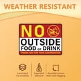 10 Sheets No Outside Food or Drink Sign Stickers Waterproof No Outside ...