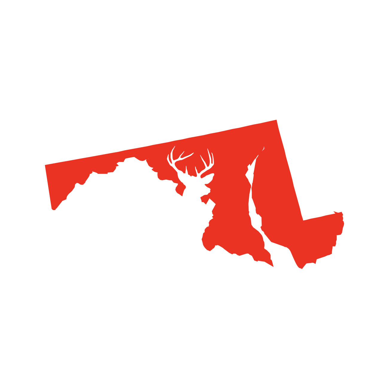 Maryland Deer State Sticker Decal Die Cut - Self Adhesive Vinyl ...