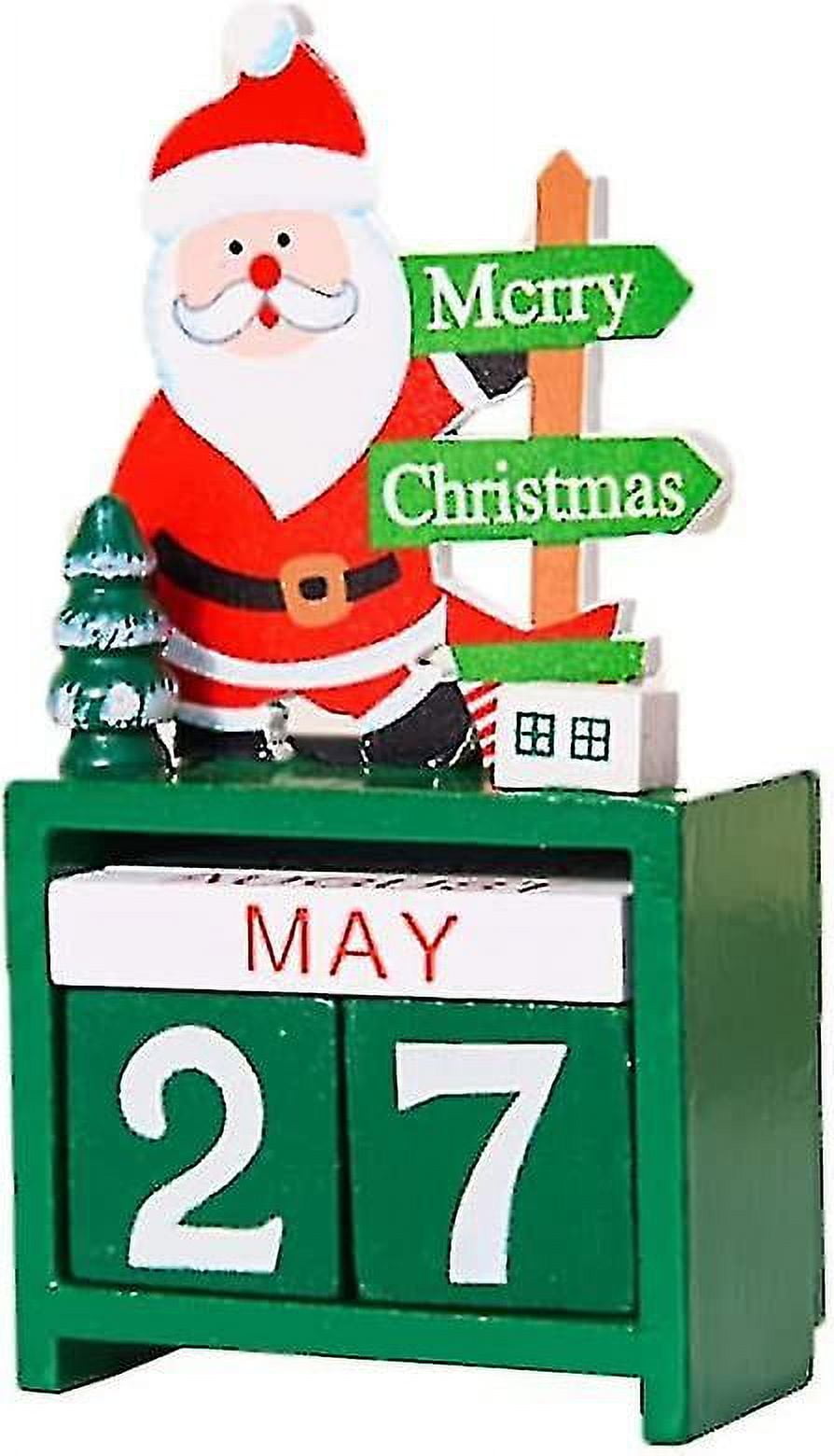 Cuenta regresiva para Navidad Bloques de madera Calendario de Adviento ...