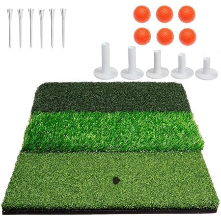 3-in-1 Golf Hitting Mat with Net Foldable Includes 5 Different Size ...