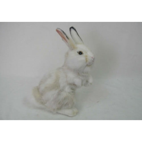 Hansa - Plush White and Grey Bunny, 11 Inches - Walmart.com