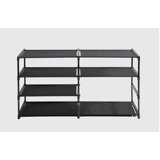 Mainstays 4-Tier Shoe Rack Storage Organizer, Rich Black, 24 Pairs ...