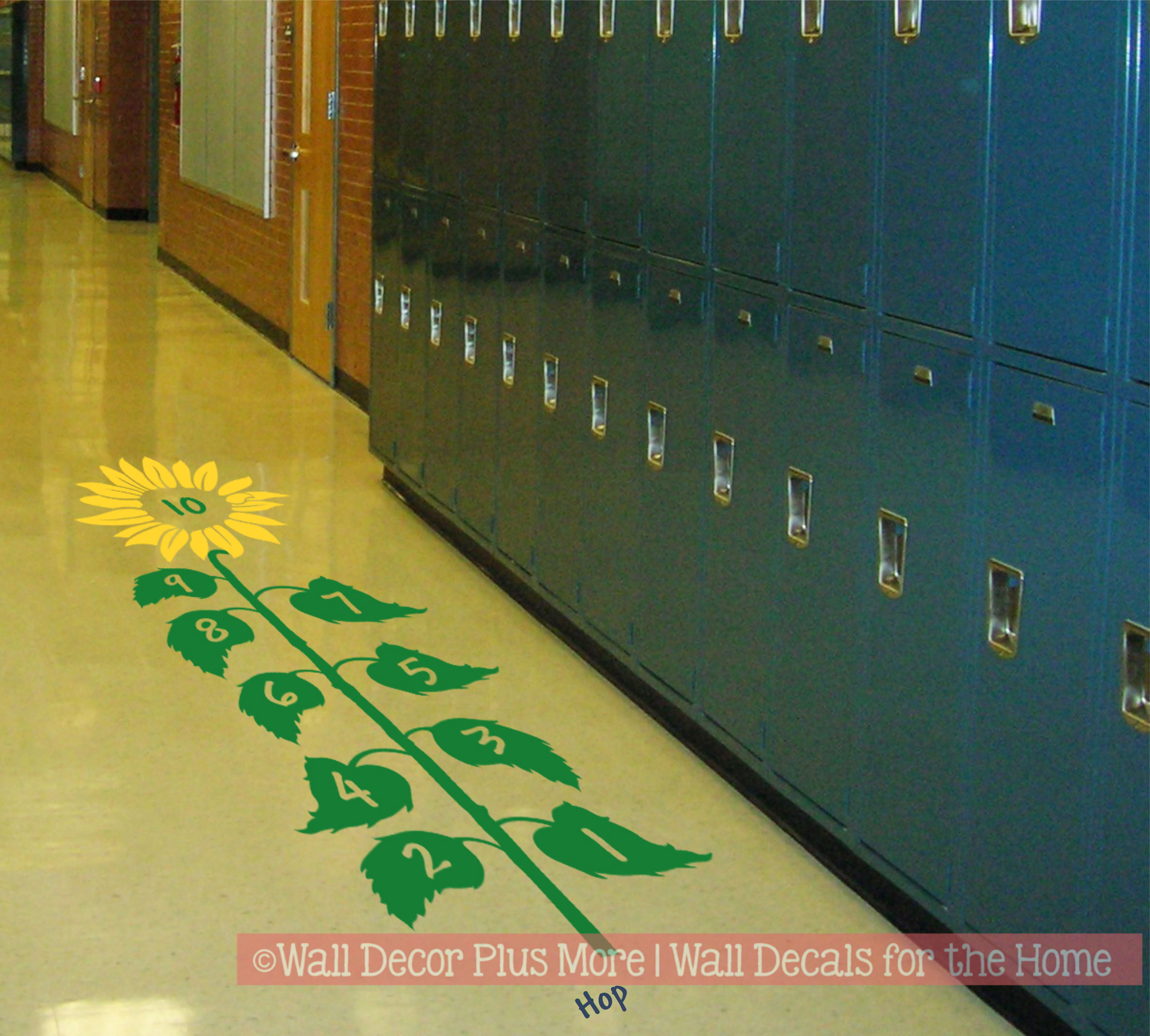 Sunflower Hopscotch School Activity Vinyl Sticker Sensory Path Floor ...