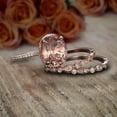 Limited Time Sale 2.75 Carat 8x6mm Oval Cut Morganite and Diamond ...